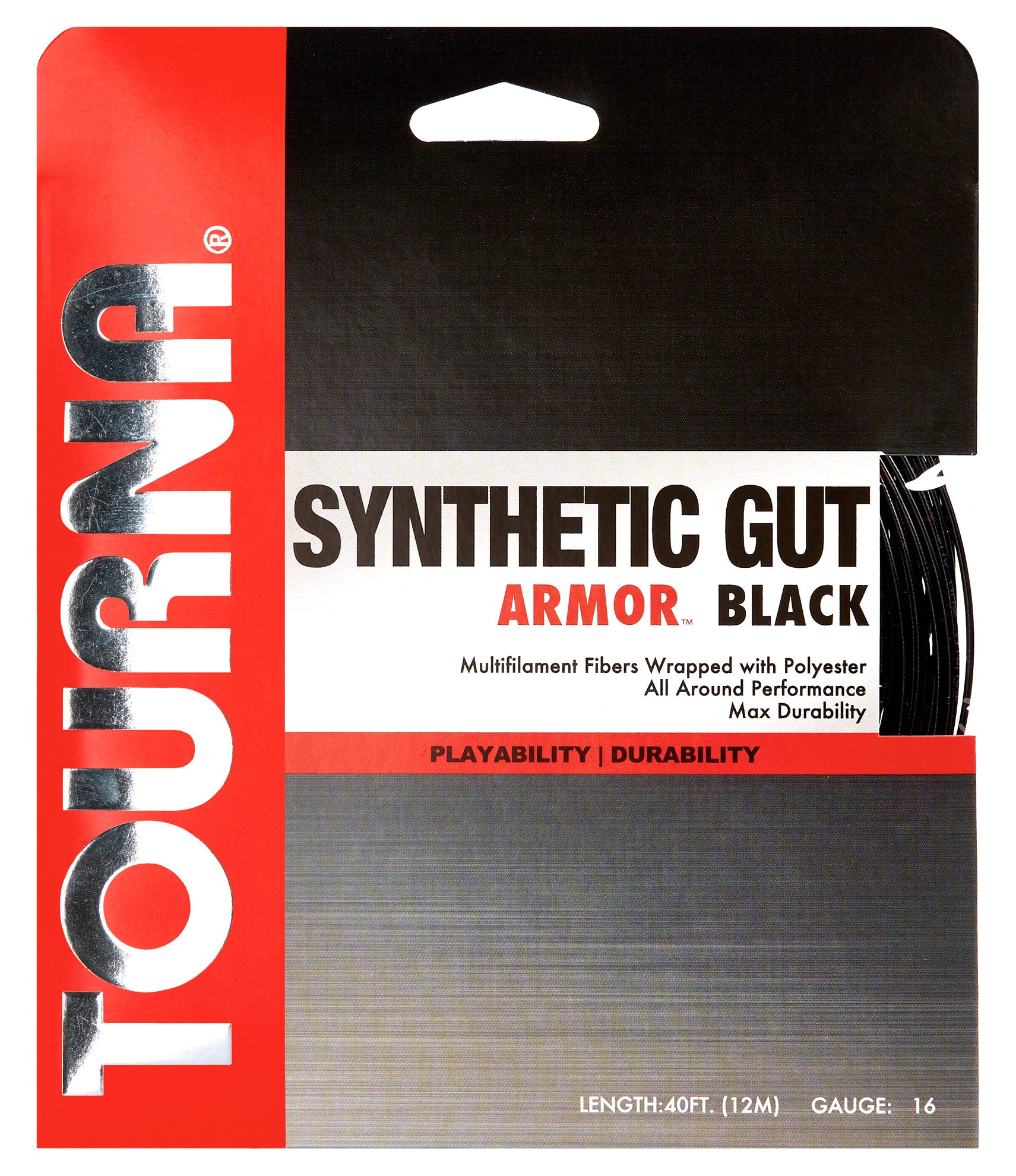Tourna SYNTHETIC GUT ARMOR - Black, 16g – Tourna Sports